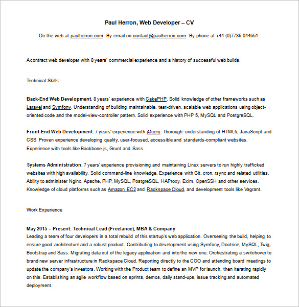 12+ Java Developer Resume Templates - DOC, PDF