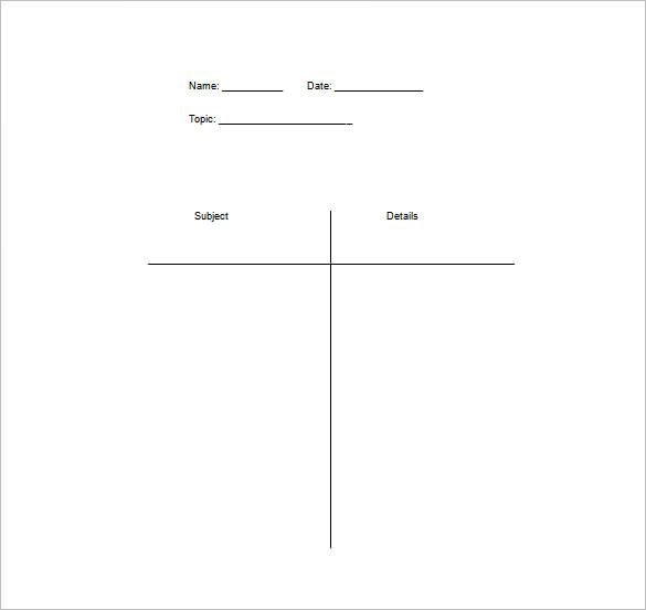 12+ T Chart Templates - Free Sample, Example, Format Download!