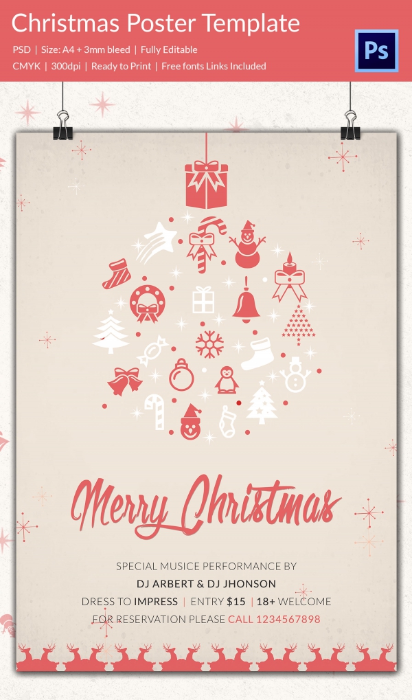 Christmas Poster 84 Free Templates In PSD EPS PNG AI Vector 