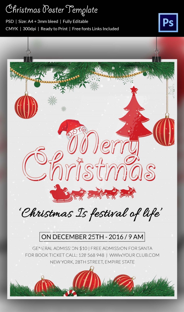 Free Printable Christmas Posters Printable Templates