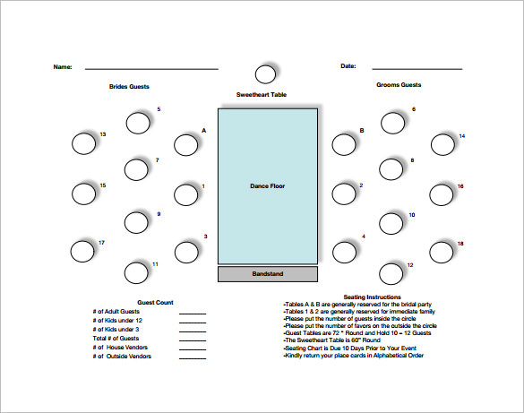 Table Seating Chart Template – 22+ Free Sample, Example, Format Download!
