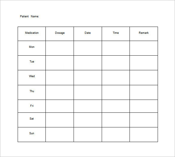 14+ Medication Chart Template - Sample, Example, Format Download!