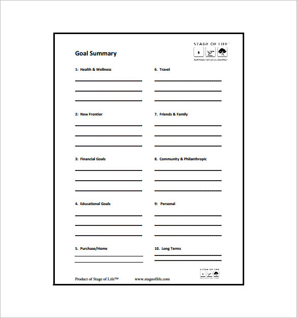 7+ Goal Chart Templates - DOC, PDF, Excel