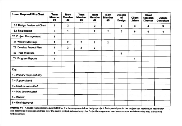16+ Free Responsibility Chart Template in Excel | Word | Apple Numbers ...