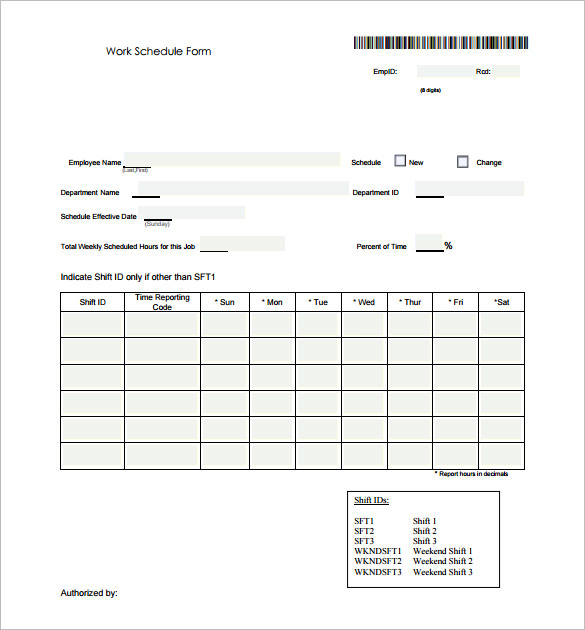 Work Schedule Templates – 8+ Free Word, Excel, PDF Format Download!