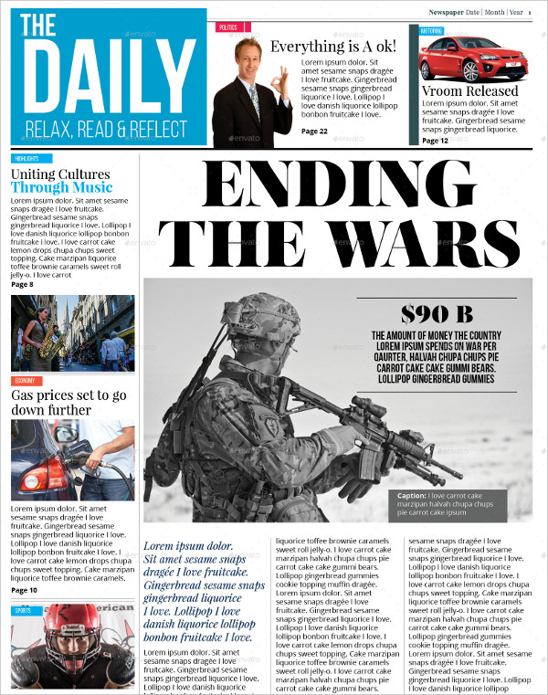 Newspaper Template 16 Free Word PDF Documents Download
