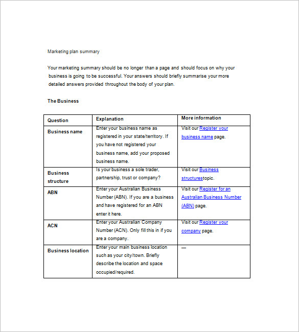 22 Simple Marketing Plan Templates DOC PDF