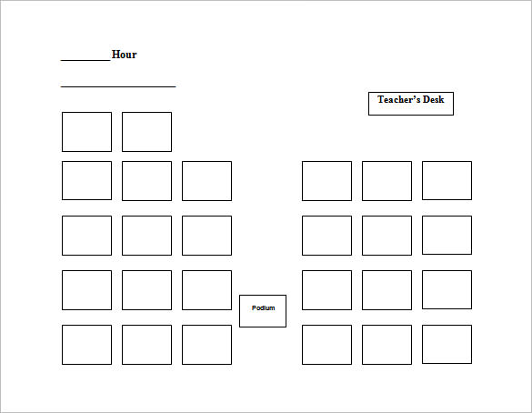 Seating Chart Template 15 Word Excel PDF Format Download