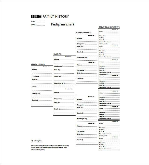 31+ Pedigree Chart Templates - PDF, DOC, Excel