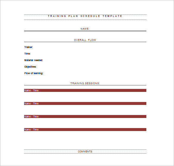 25+ Training Schedule Templates - Docs, PDF