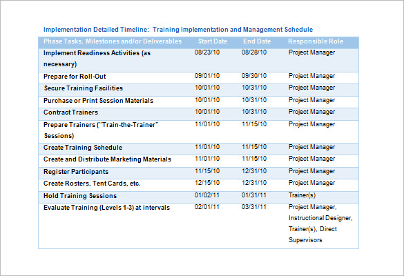 25+ Training Schedule Templates - Docs, PDF