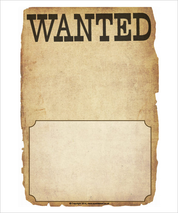 Wanted Poster Template Free Download