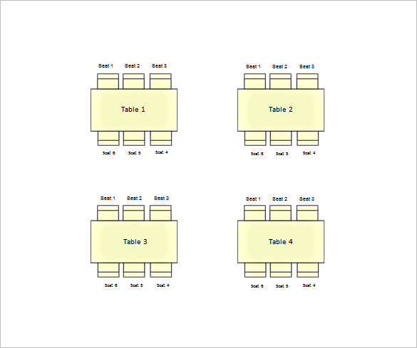 Table Seating Chart Template – 22+ Free Sample, Example, Format Download!
