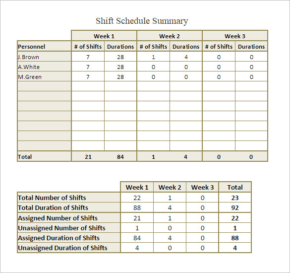 Shift Schedule Template - 20+ Free Word, Excel, PDF Format Download!