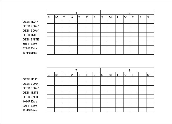 Shift Schedule Template - 20+ Free Word, Excel, PDF Format Download!