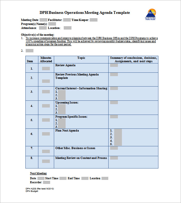 24 Meeting Schedule Templates Docs Excel PDF