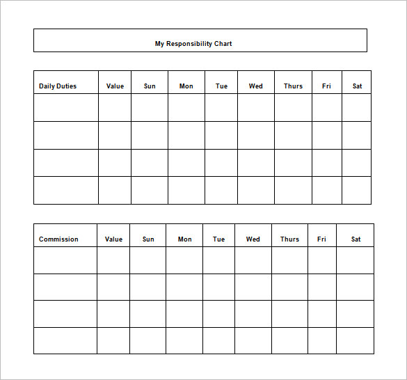 Role And Responsibility Chart Templates 2 Free Word Excel Formats
