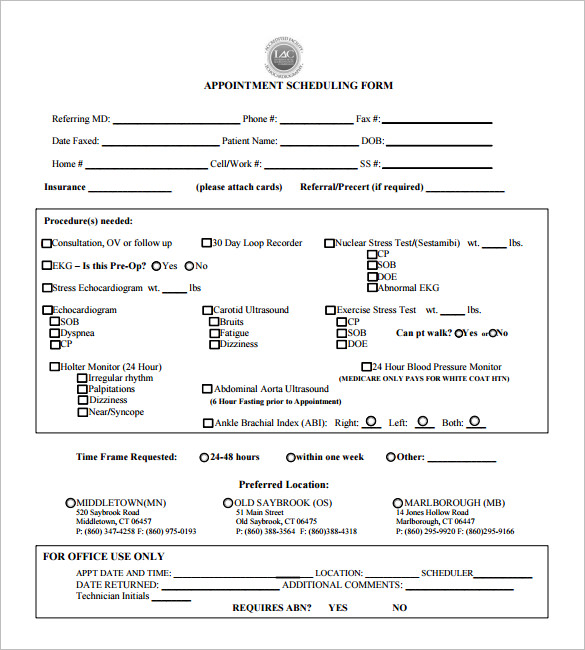 Appointment Schedule Templates 11 Free Word Excel PDF Formats 