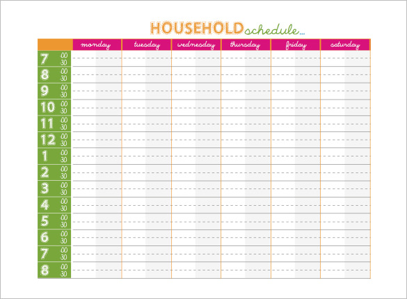 14+ Family Schedule Templates - Word, PDF