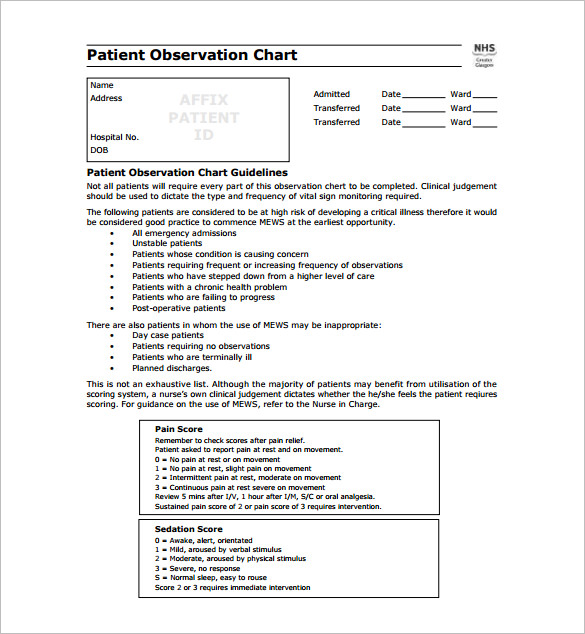 14+ Patient Chart Templates in Word | Excel | Apple Numbers | Apple ...