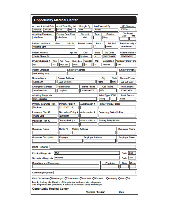 Medical Chart Template - 10+ Free Sample, Example, Format Download!