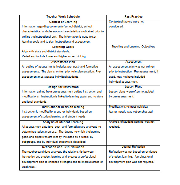 11+ Teacher Schedule Templates - Docs, Excel, PDF