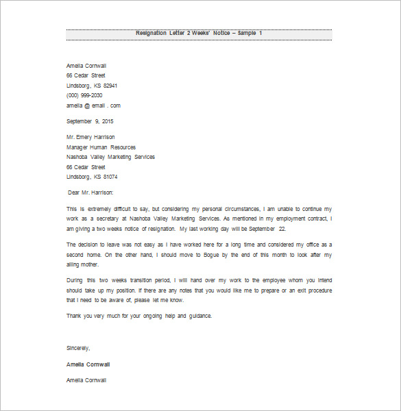 Resignation Letter Template - 17+ Free Word, PDF Format Download