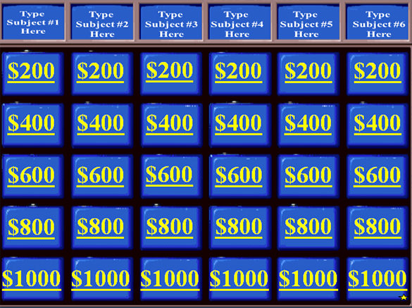Jeopardy Template - 13+ Free Word, Excel, PPT, PDF Format Download!