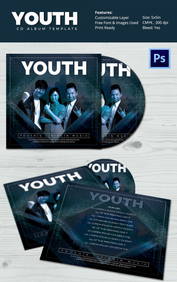 50 Album Cover Templates PSD