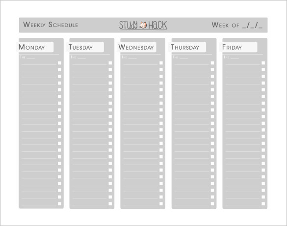 21+ Study Schedule Templates - PDF, Docs