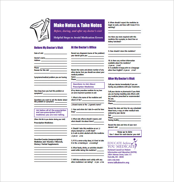 Medical Doctor Note Template - 11+ Word, Excel, PDF Format Download ...