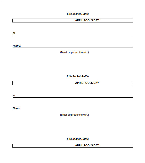 21+ Printable Raffle Ticket Templates - PSD, Ai, Word, InDesign