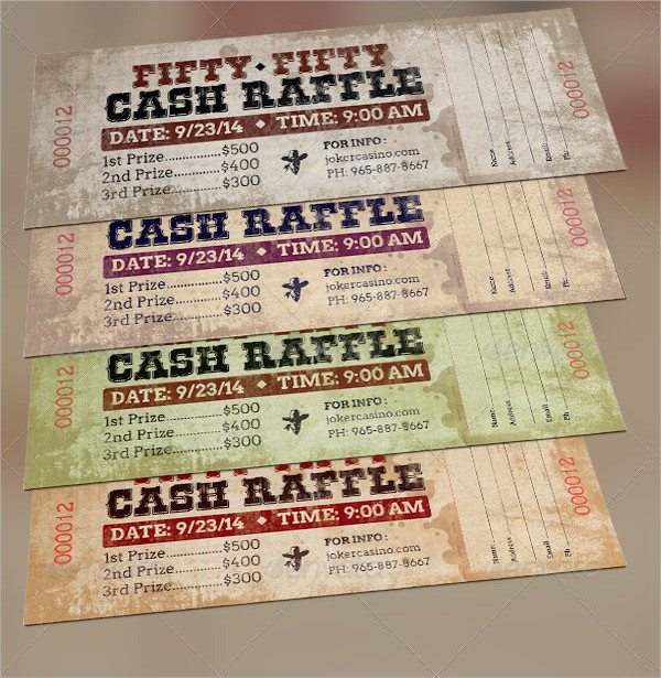 21+ Printable Raffle Ticket Templates - PSD, Ai, Word, InDesign