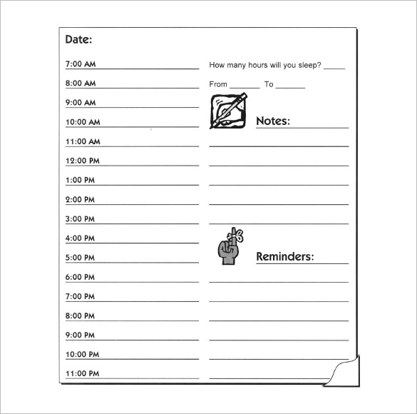 Hourly Schedule Template 11 Free Sample Example Format