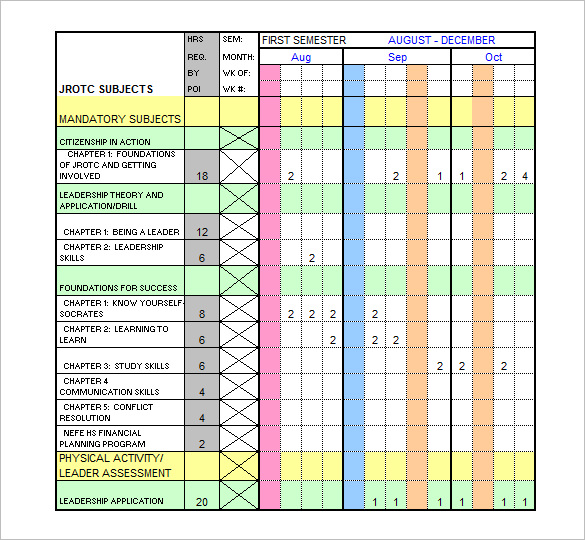 Training Schedule Template 13 Free Sample Example Format Download 