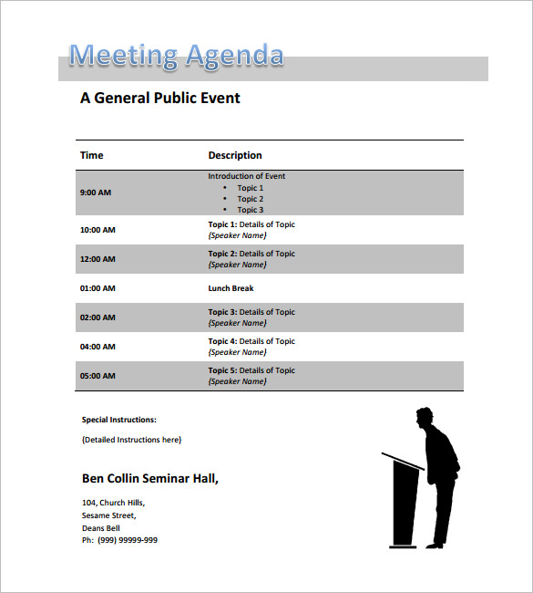 7+ Conference Schedule Templates - Doc, PDF