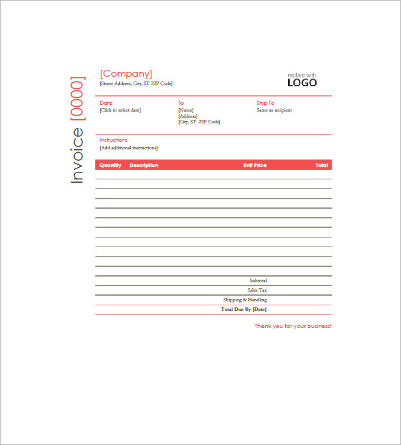 Construction Invoice Template - 18+ Free Word, Excel, PDF Format Download