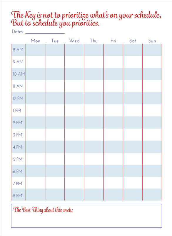 12+ Meeting Schedule Templates - PDF, Word, Vector EPS