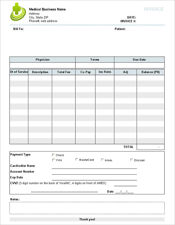 10+ Medical / Health Invoice Templates - Docs, PDF, Word