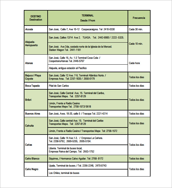 7+ Travel Schedule Templates - PDF, Word