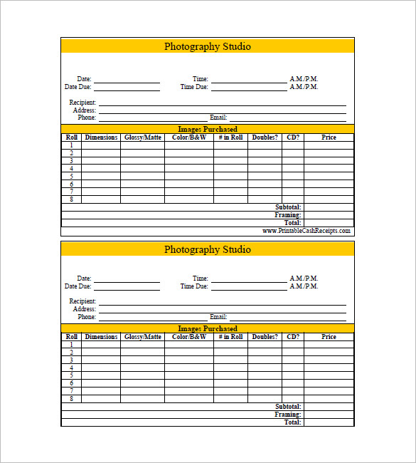 Photography Invoice Template - 10+ Free Word, Excel, PDF Format Download