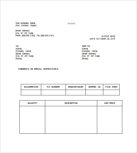 Tax Invoice Template - 23+ Word, Excel, PDF Format Download