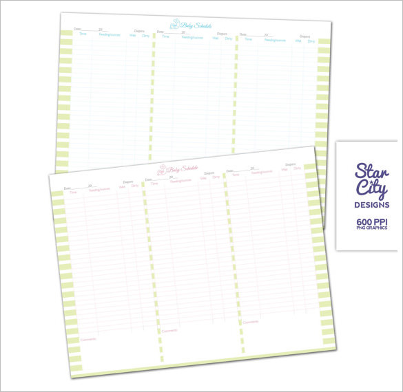 12+ Baby Schedule Templates- DOC, PDF, PSD