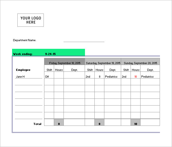 Printable Nursing Time Management Sheet
