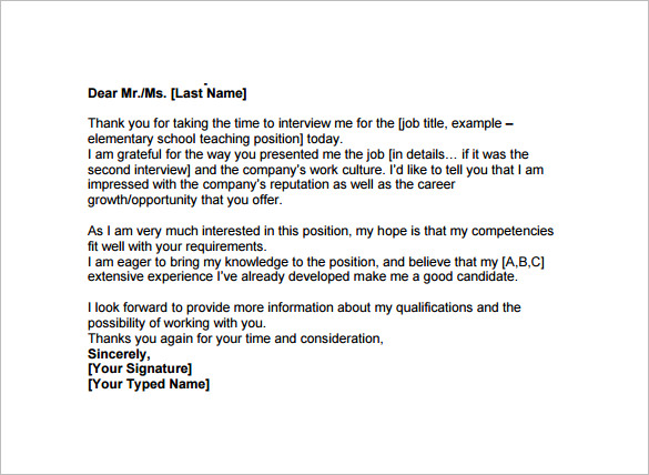 Thank You Email After Phone Interview 6 Free Sample Example Format 