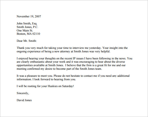 Thank You Email After Phone Interview 6 Free Sample Example Format Download Free 