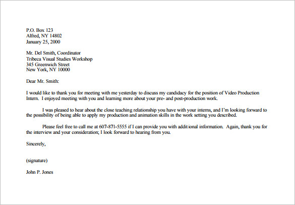 Thank You Email After Job Interview 8 Free Word Excel PDF Format Download Free Premium 