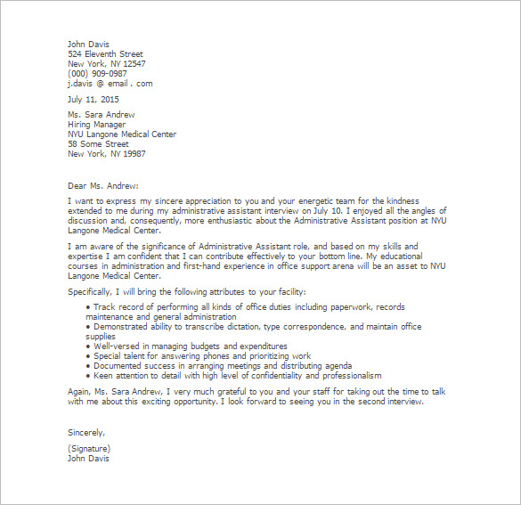 Thank You Email After Job Interview 9 Free Sample Example Format 