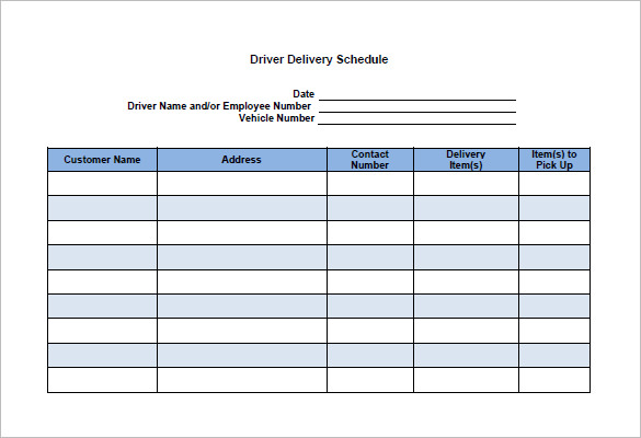 15+ Delivery Schedule Templates - Docs, PDF, Excel