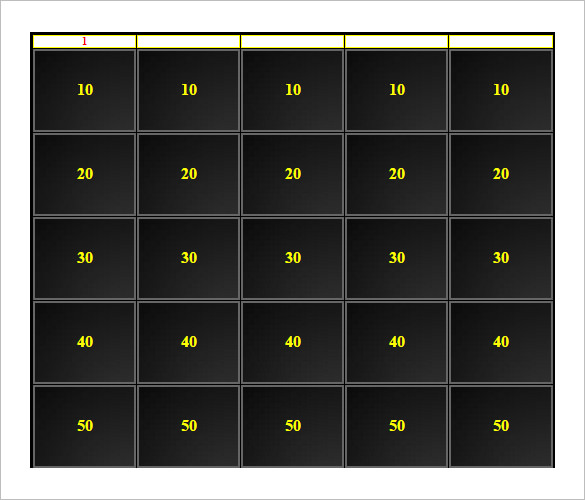 Jeopardy Template - 13+ Free Word, Excel, PPT, PDF Format Download!